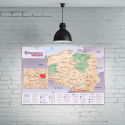 Płonąca Żyrafa - Mapa zdrapka Polski